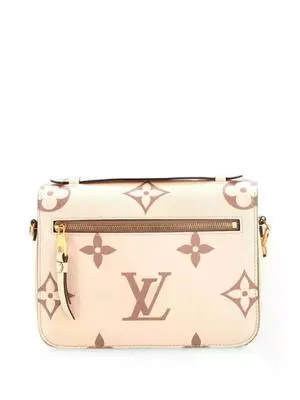 LOUIS VUITTON Pochette Metis Bicolor Monogram Empreinte Giant Crossbody Bag - Brown
