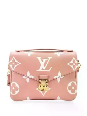 LOUIS VUITTON Pochette Metis Bicolor Monogram Empreinte Giant Crossbody Bag - Pink