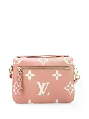 LOUIS VUITTON Pochette Metis Monogram Empreinte Giant Crossbody Bag - Pink