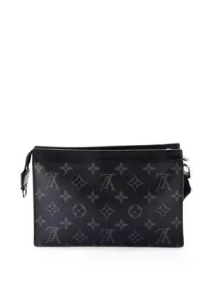 LOUIS VUITTON Gaston Wearable Wallet Monogram Eclipse Canvas Crossbody Bag - Black