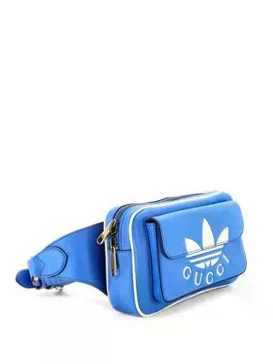Gucci X Adidas Zip Leather Belt Bag - Blue