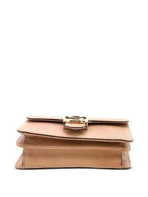 Gucci Interlocking Leather Small Shoulder Bag - Neutrals