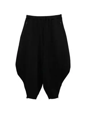 Comme Des Garçons Drawstring Tapered Trousers - Black