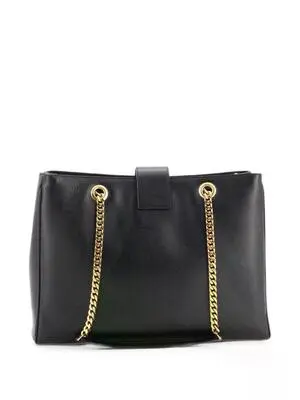 Saint Laurent Classic Monogram Shopper Leather Large Tote Bag