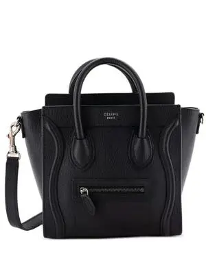 CELINE Celine Luggage Bag Grainy Leather Nano Crossbody Bag