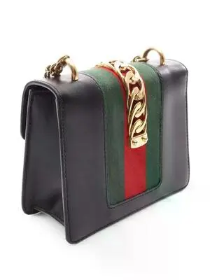 Gucci Sylvie Web Shoulder Bag - Black