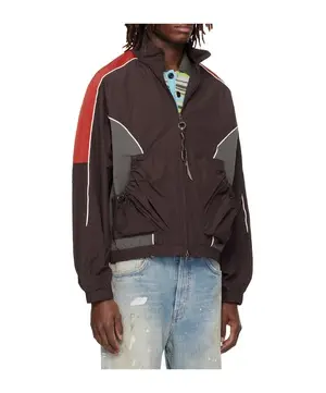 Andersson Bell Color-blocked Zip-up Jacket - Red/brown