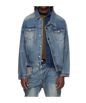 Andersson Bell Asymmetrical Layered Denim Jacket - Blue