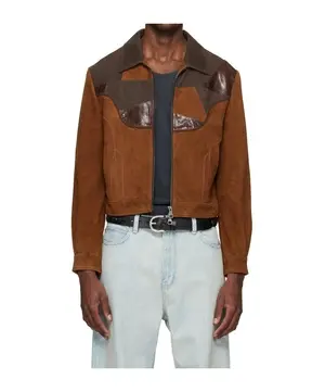 Andersson Bell Harvey Patchwork Suede Jacket - Brown