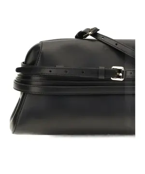Moschino Buckle-detail Leather Clutch Bag