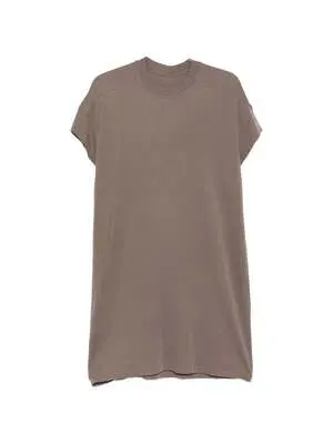 Rick Owens Double-layer Cotton T-shirt With Dropped Shoulders, Oversized Fit, Hip-length