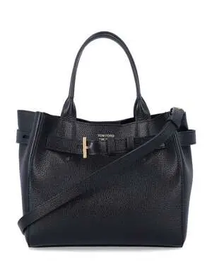 TOM FORD Small Leather Tote Bag With Shoulder Strap
