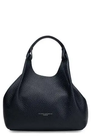 GIANNI CHIARINI Hobo Handbag In Calfskin Leather - Black