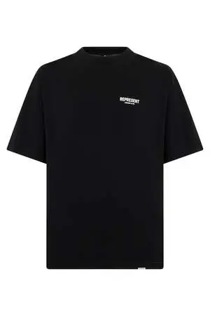 REPRESENT Mini Embroidered Logo Crew Neck Short-sleeve T-shirt - Black