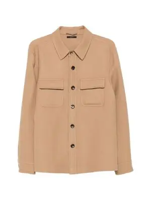 TOM FORD Virgin Wool & Silk Overcoat - Brown
