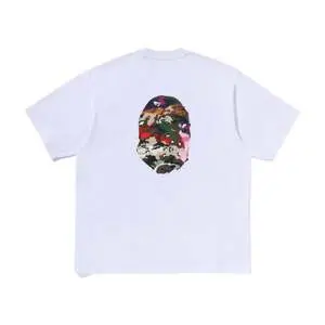 A BATHING APE Hybrid Camo Ape Head Relaxed Fit T-shirt - White