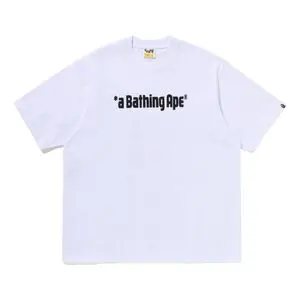 A BATHING APE Logo Relaxed Fit T-shirt - White