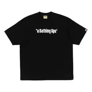 A BATHING APE Logo Relaxed Fit T-shirt - Black
