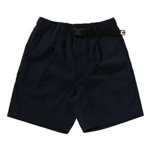 A BATHING APE Belted Elasticated Relaxed Fit Shorts - Navy