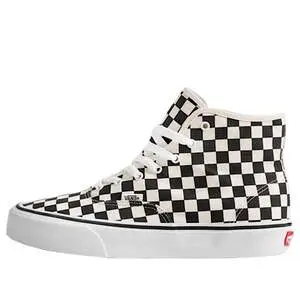 VANS Authentic Hi 2.0 Checkerboard Lace Up High Top Sneakers - Black/white