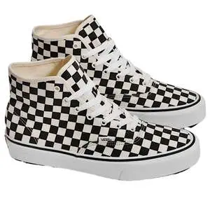 VANS Authentic Hi 2.0 Checkerboard Lace Up High Top Sneakers - Black/white