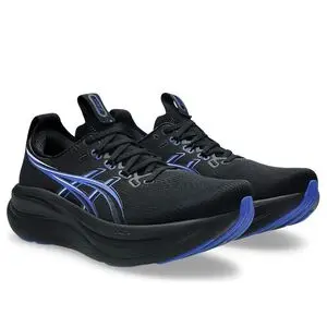 Asics Gel-nimbus 28 Athletic Sneakers - Black/neon Blue