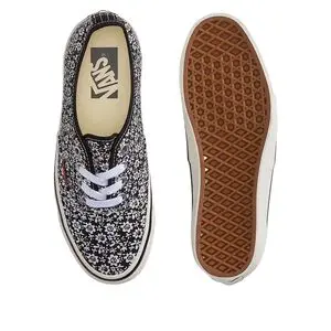 VANS Premium Authentic " Flower" Floral Sneakers - Black