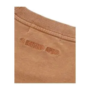 A BATHING APE Garment Dyed One Point Relaxed Fit T-shirt - Brown