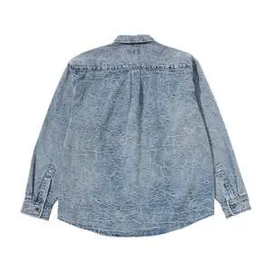 A BATHING APE One Point Line Camo Jacquard Denim Ls Shirt