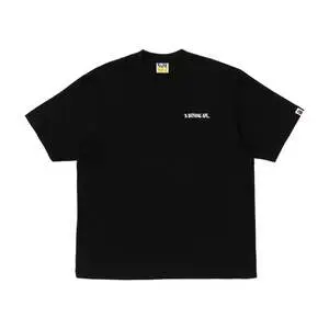 A BATHING APE Shark Seijin Logo T-shirt 'black - White