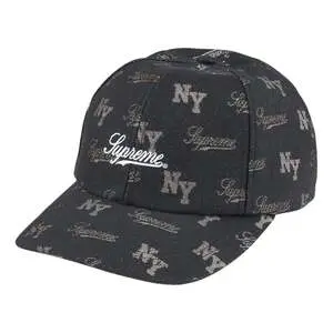 Supreme Monogram 6-panel Cap - Black