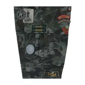 A BATHING APE Hybrid Camo Multi Badge Cargo Pants