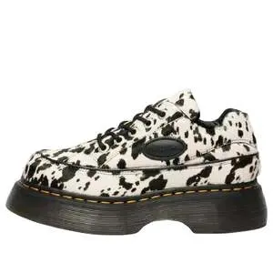 Dr. Martens Dalmatian Hair-on Leather Lace Up Platform Shoes