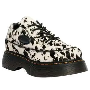 Dr. Martens Dalmatian Hair-on Leather Lace Up Platform Shoes
