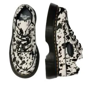 Dr. Martens Dalmatian Hair-on Leather Lace Up Platform Shoes