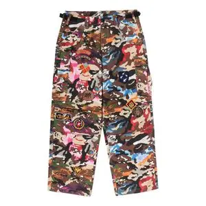 A BATHING APE Hybrid Camo Multi Badge Cargo Pants - Multi-color