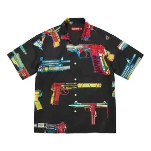 Supreme Ss26 Guns Silk S/s Shirt - Black