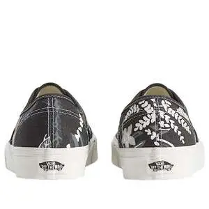 VANS Authentic Floral Print Lace-up Sneakers - Black/white