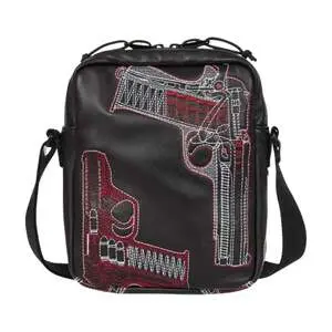 Supreme Ss26 Guns Embroidered Leather Shoulder Bag
