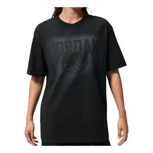 JORDAN Graphic Print Oversized T-shirt - Black