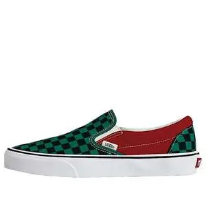 VANS Vans Classic Slip-On Checkerboard Green/red