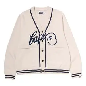 A BATHING APE Varsity Cardigan - White
