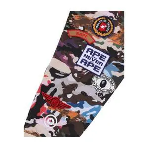 A BATHING APE Hybrid Camo Multi Badge Shark Full Zip Hoodie - Multi-color