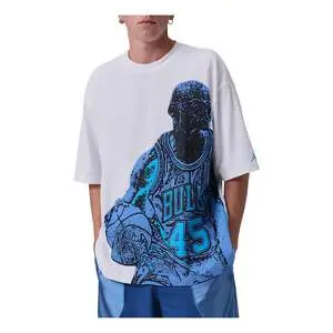 JORDAN Sport Dri-fit Graphic T-shirt 'white Blue Beyond - White/blue Beyond