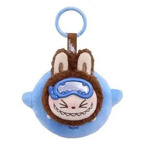 POP MART Pop Bean Island Vacation Series Mini Plush Pendant 'labubu Sharkie Dive - Multi-color
