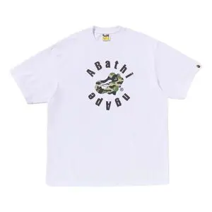 A BATHING APE Abc Camo Heart Ape Relaxed Fit T-shirt - White