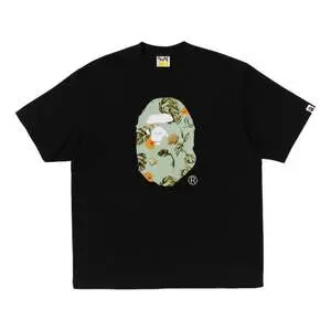 A BATHING APE Vacation Pattern Ape Head Relaxed Fit T-shirt - Black