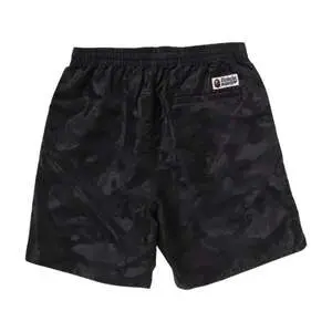 A BATHING APE Solid Camo Bathing Ape Logo Shorts