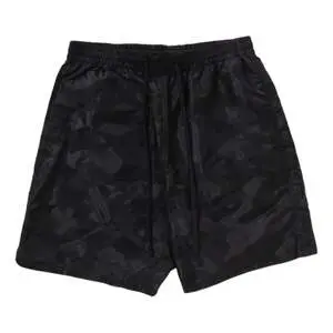 A BATHING APE Solid Camo Logo Shorts - Black