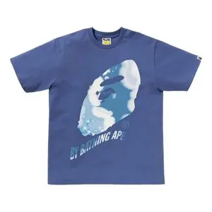A BATHING APE Tie Dye Twist Bathing Ape T-shirt - Navy